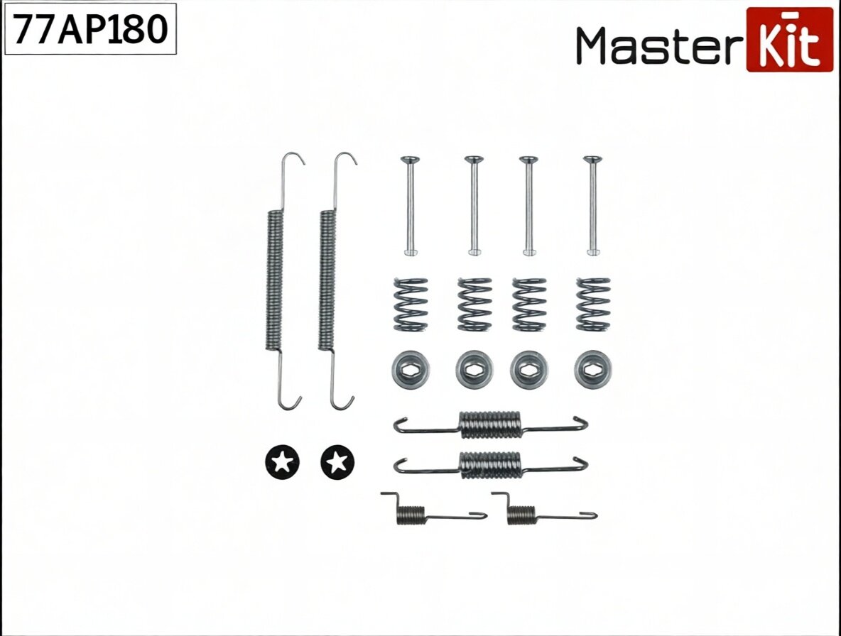 Комплект установочный тормозных колодок задн SUZUKI Grand Vitara II 09- MasterKit 77AP180 MasterKit
