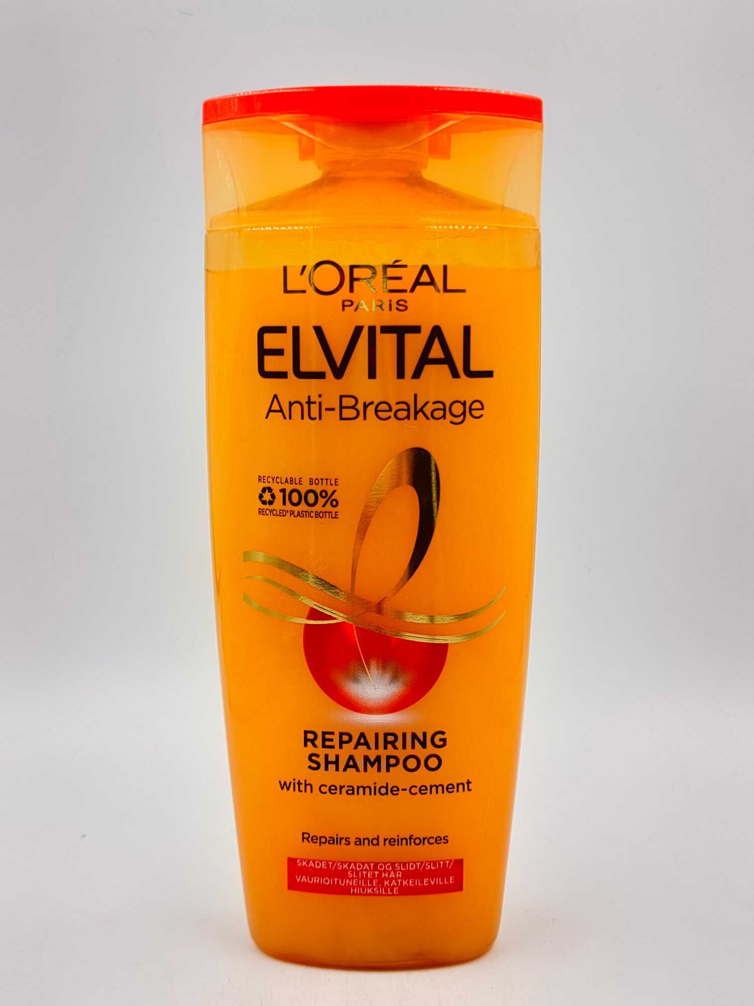 Шампунь Elvital Anti-Breakage Cement-Ceramide с керамидами для сухих и поврежденных волос 250 мл (из Финляндии)