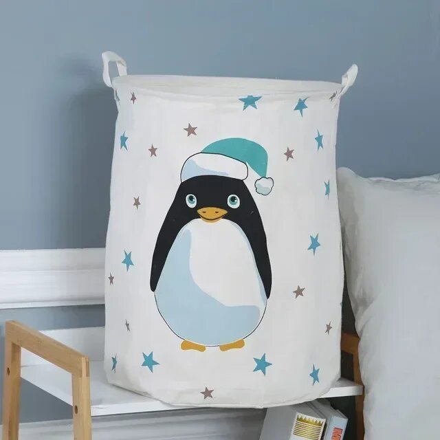 Корзина для игрушек складная с пингвином, цвет qie