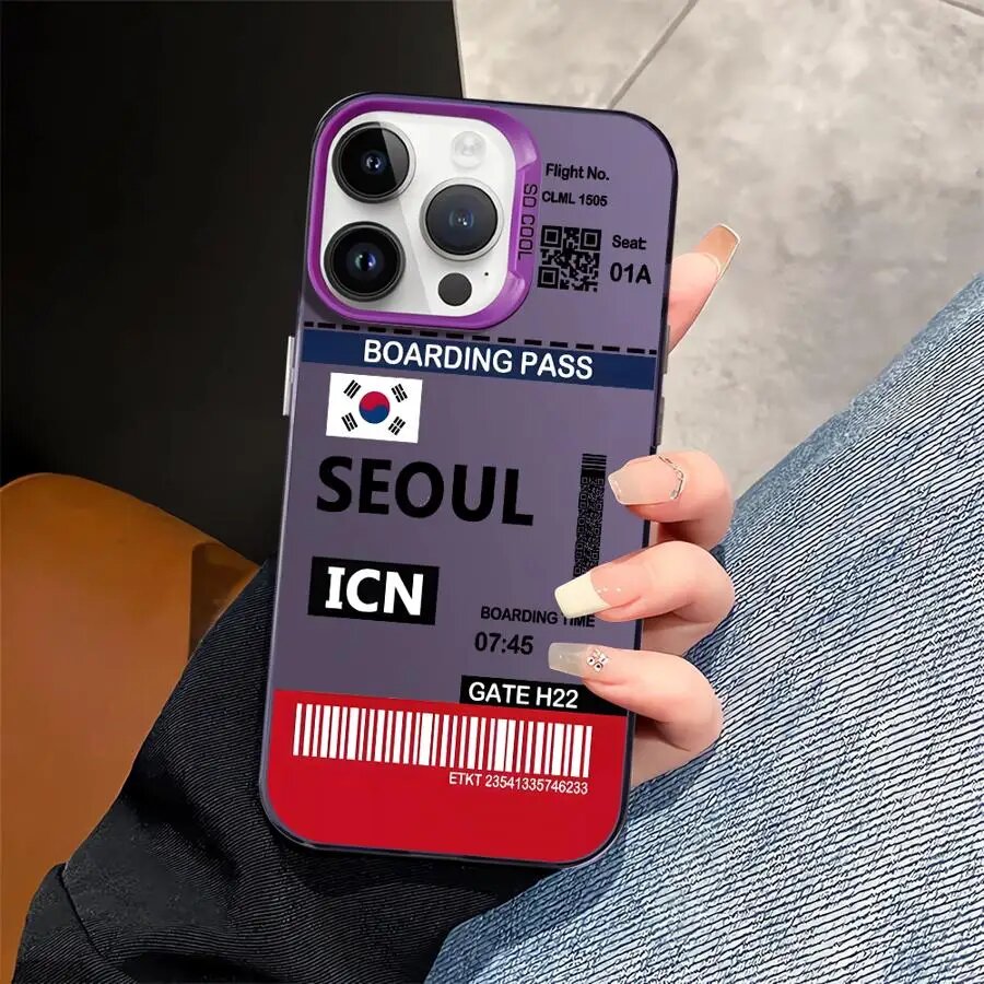 Чехол с этикеткой Hot Air Tokyo Seoul для iPhone 17 Pro Max Air 16 13 11 12 Pro 14 Айфон 15, Mix10