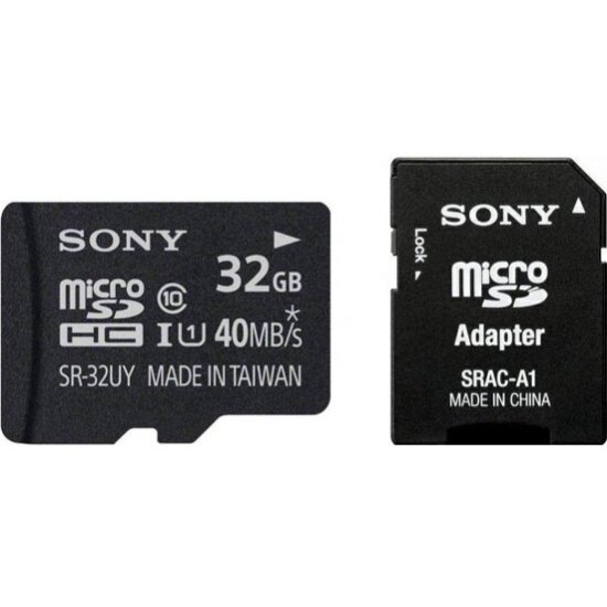 Карта памяти 32Gb - Sony microSDHC UHS-I 40 MB/s + адаптер