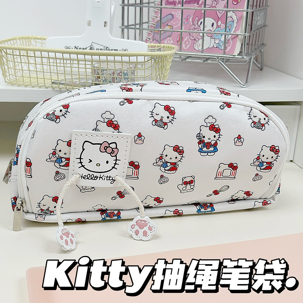 Пенал Kitty Cat Ins, для девочек, на шнурке, японский стиль, с сердечком