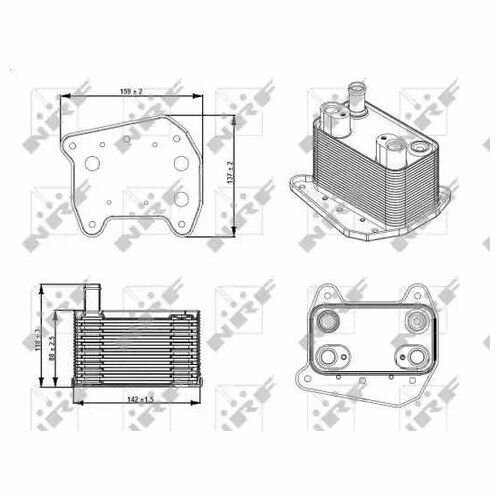 Масляный радиатор Nrf 31276 для Mercedes C-CLASS CL203, S203, W203, CLK C209, E-CLASS S210, VF210, W210,
