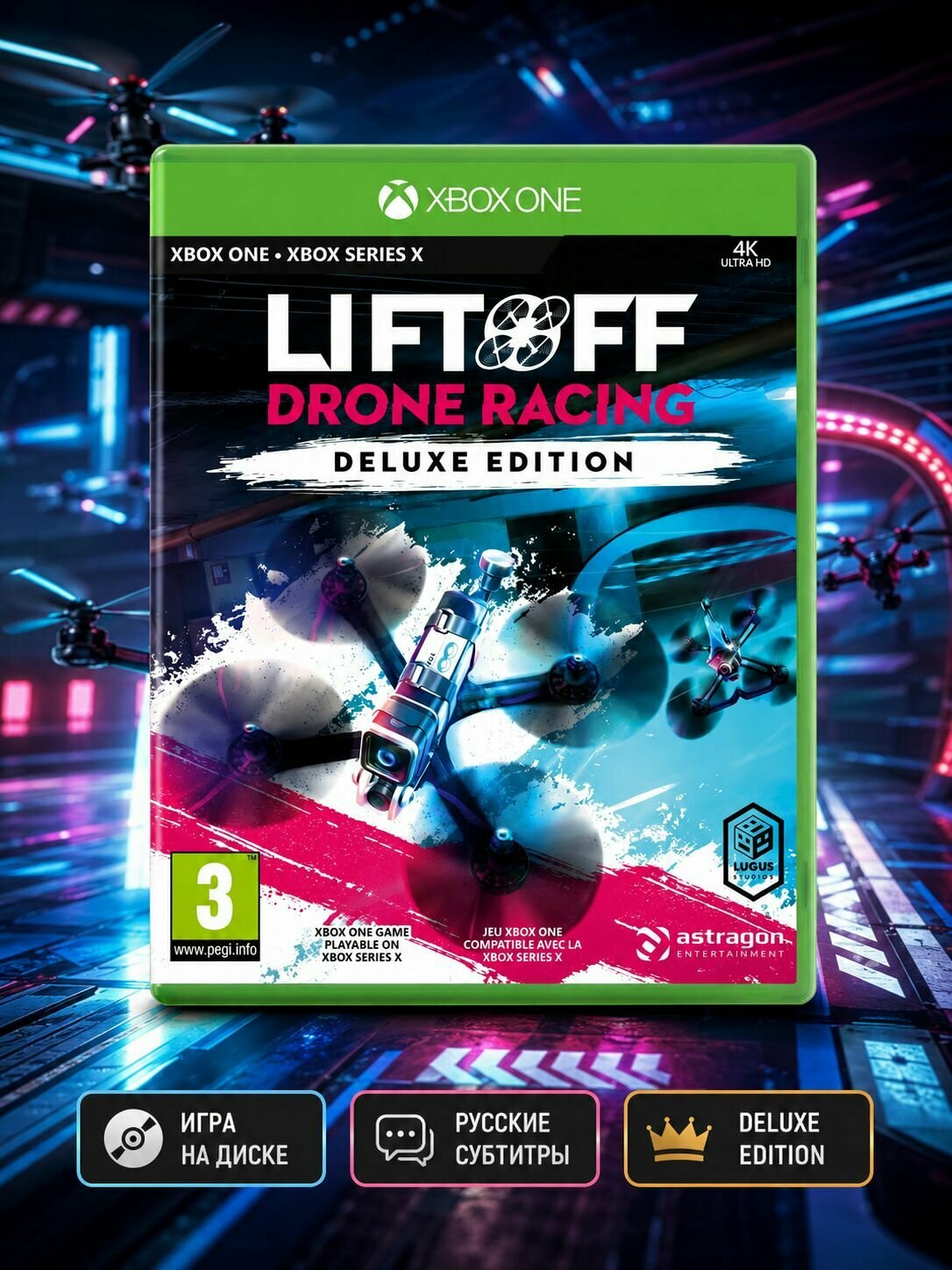 Игра Liftoff: Drone Racing Deluxe Edition (Xbox One, Xbox Series, Русские субтитры)
