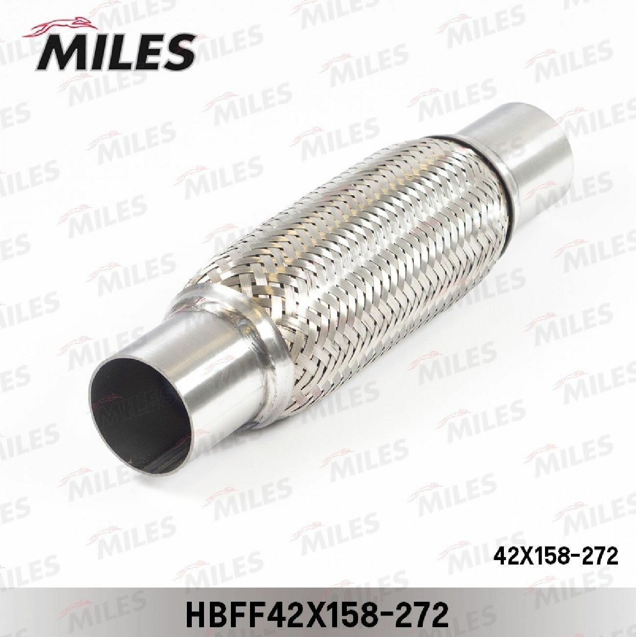 Труба гофрированная с патрубками и внутр. металлорукавом 42X158-272, MILES HBFF42X158272