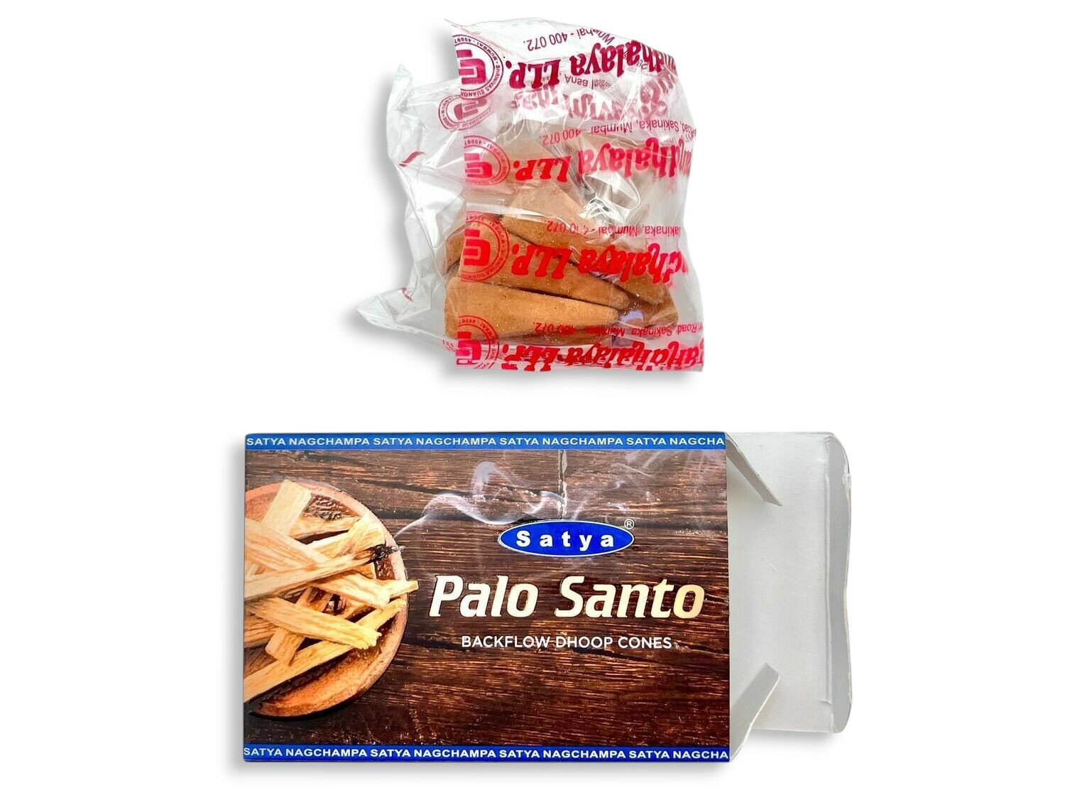PALO SANTO Backflow Dhoop Cones, Satya (пало санто благовония конусы стелющийся дым, Сатья), уп. 10 конусов.