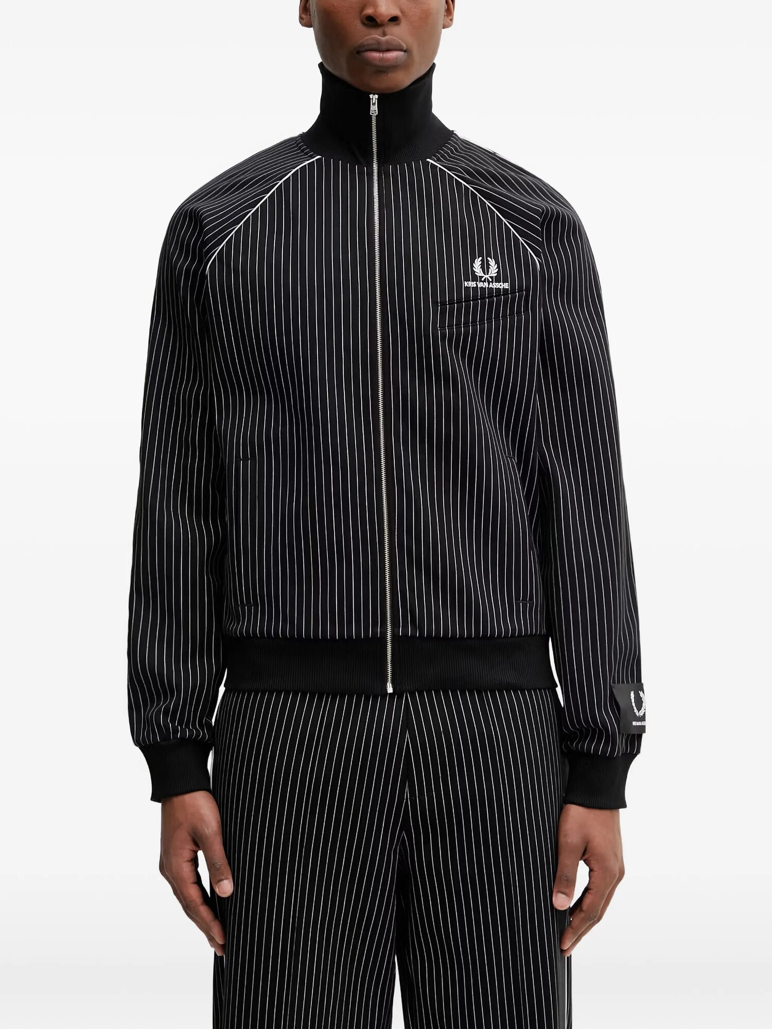 Куртка Pinstripe-pattern track jacket