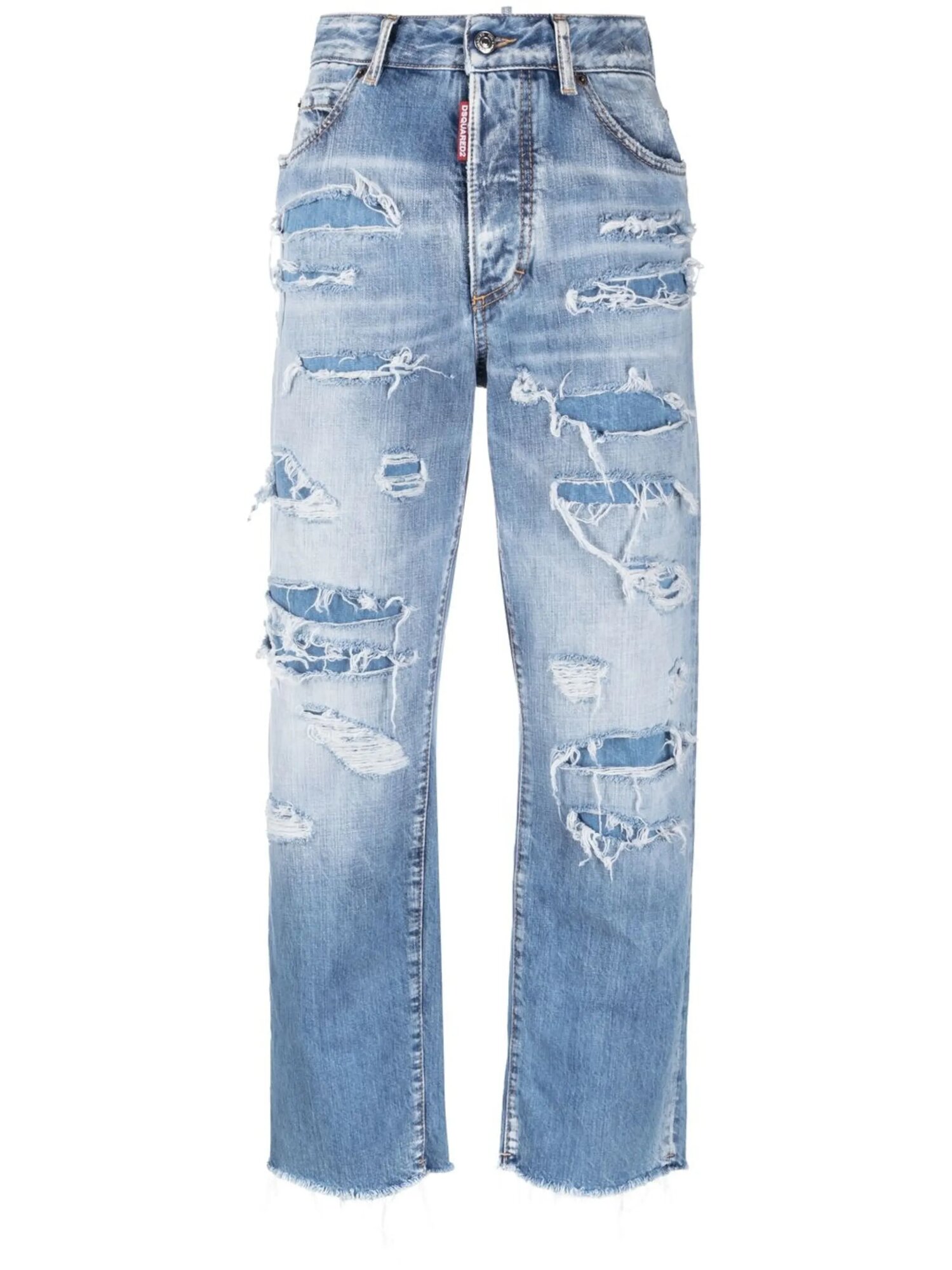 Джинсы Distressed cropped jeans 