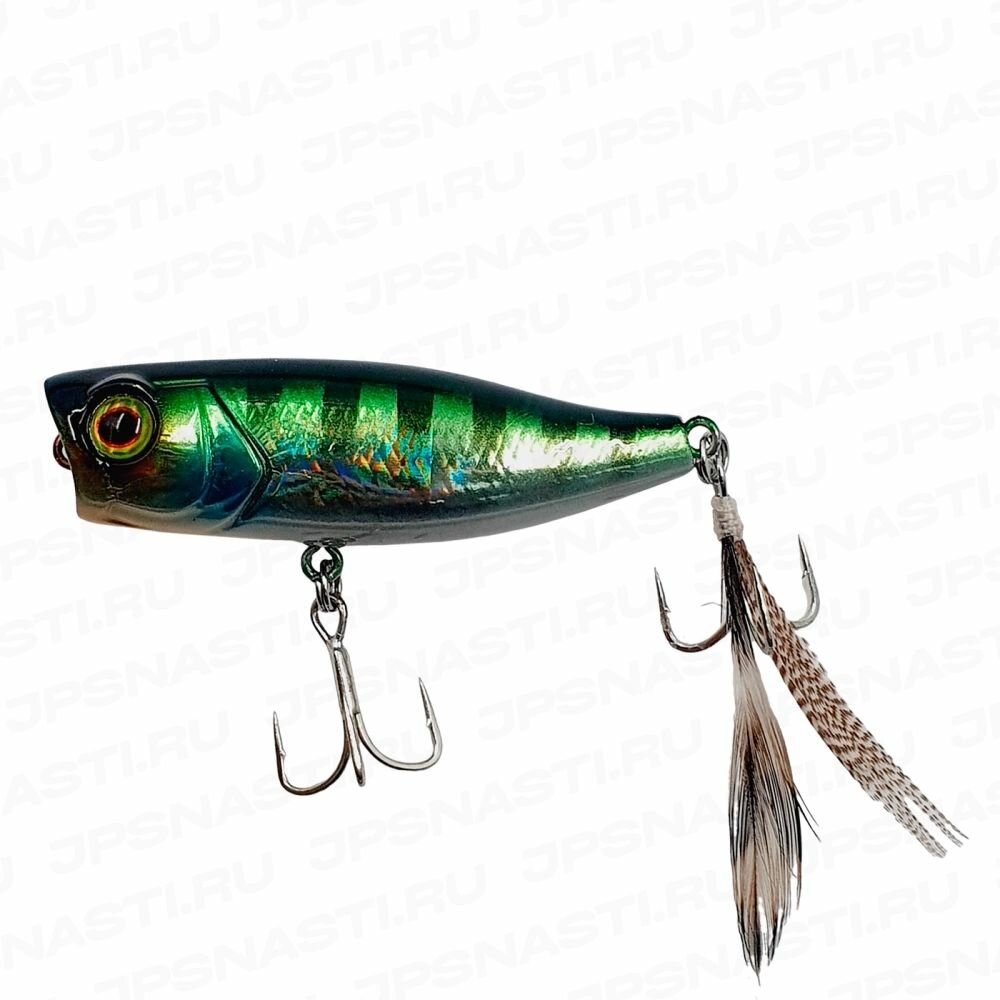Японский поппер на голавля Jackall Chubby Popper 42, 3.3 г, hl blue gill / Приманки для ловли жереха / Воблеры Шакал