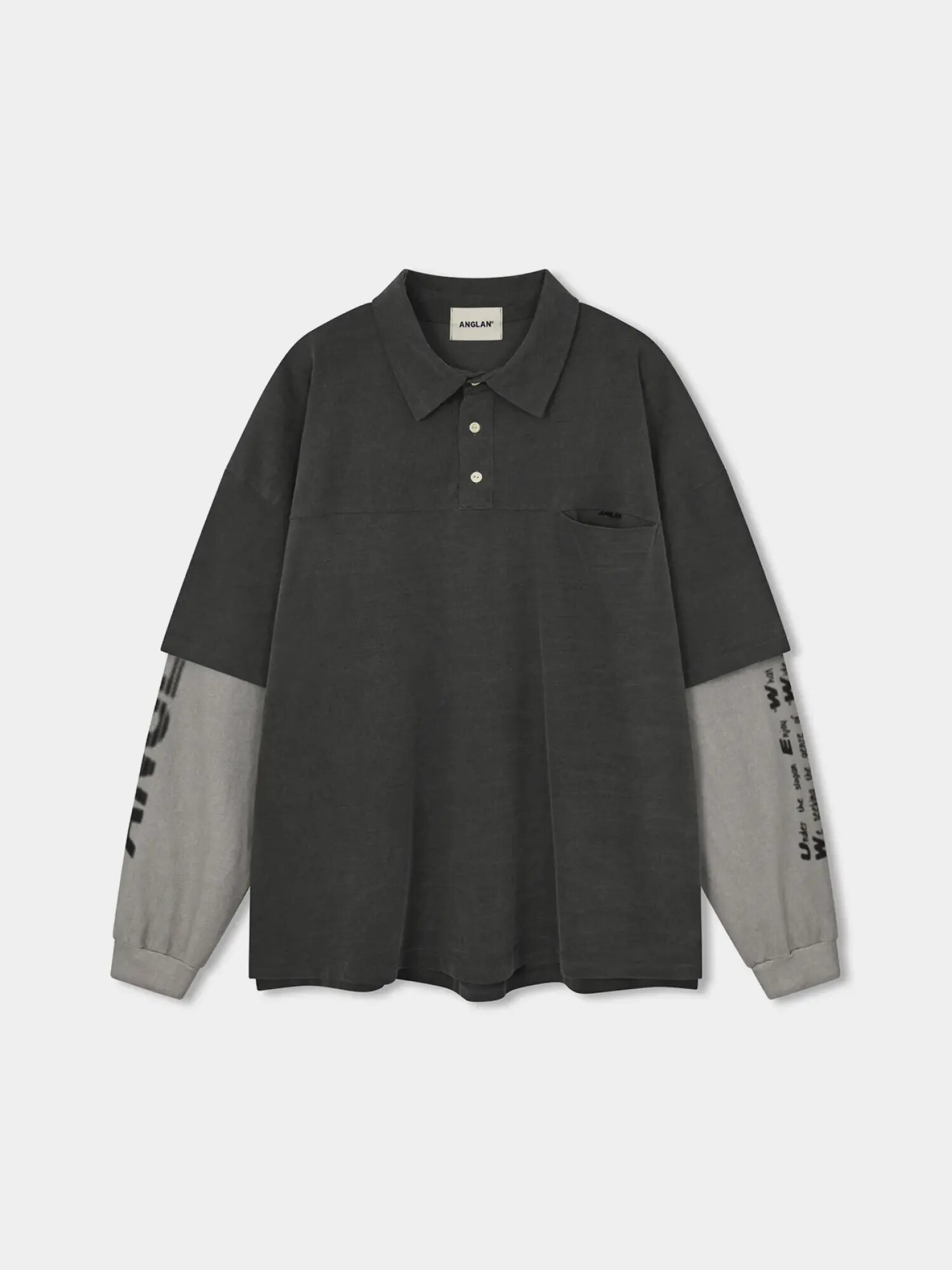 Поло Typo Print Layered Rugby