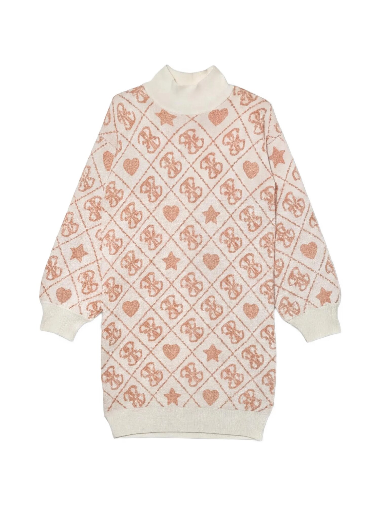 Платье Patterned roll-neck dress