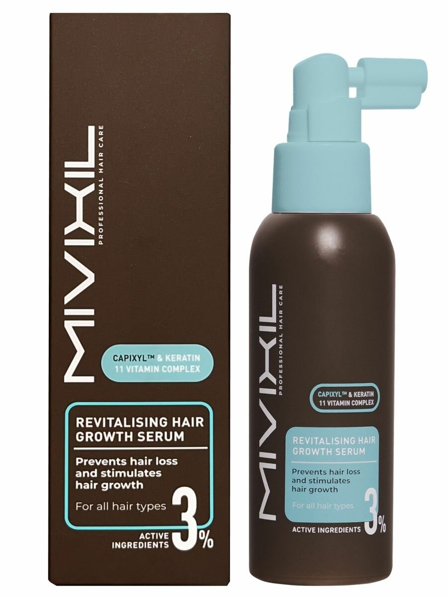 MIVIXIL Сыворотка для волос от выпадения и для роста несмываемая Revitalizing Hair Growth Serum 100мл