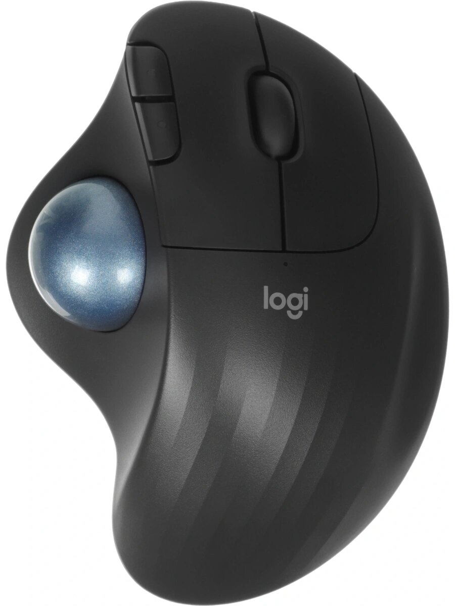 Трекбол оптическая Logitech M575S черный 2000dpi беспров. BT/Radio USB (910-007035)
