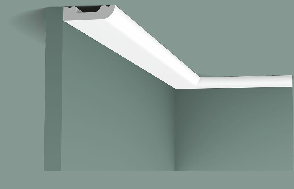 Карниз Гибкий Orac Decor SX182F Д200xШ1.3xВ5 см Лепнина из Дюрополимера / Орак Декор.