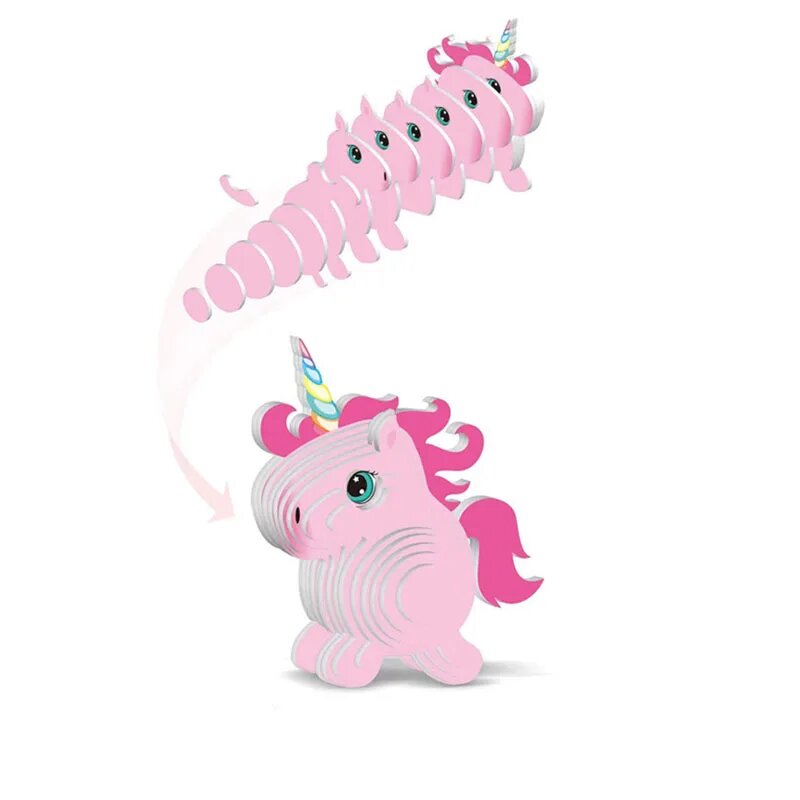 3D бумажные головоломки FoPcc Лев, Тигр, Кролик Unicorn