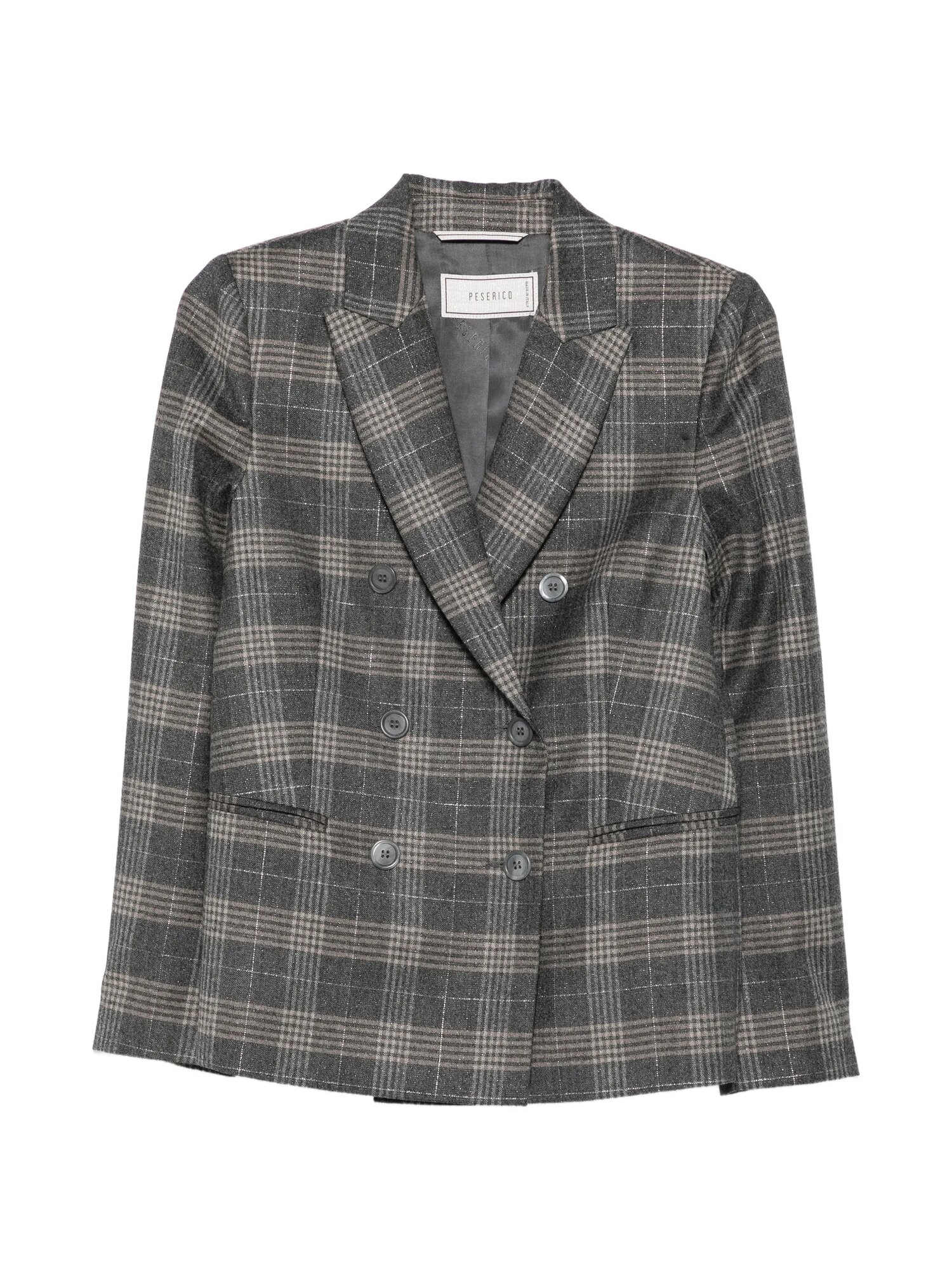 Пиджак PESERICO Double-breasted check-pattern blazer