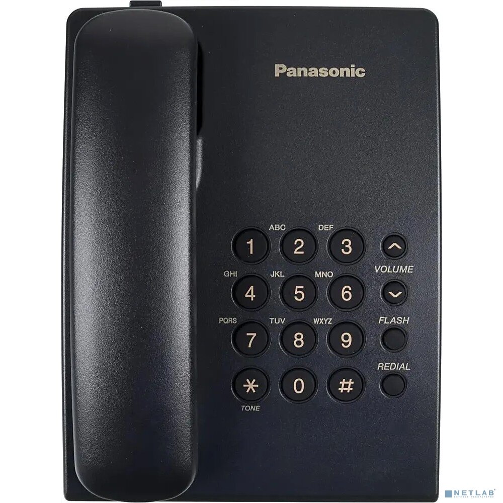 Panasonic KX-TS2350RUB (черный) {повтор номера, регул-ка громкости, кр. на стену}