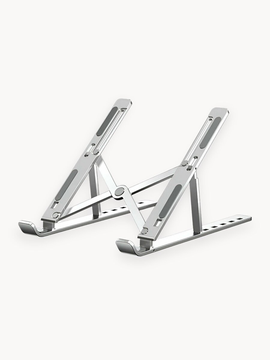 Настольная подставка для ноутбука — серая, складная, удобная для работы и учёбы