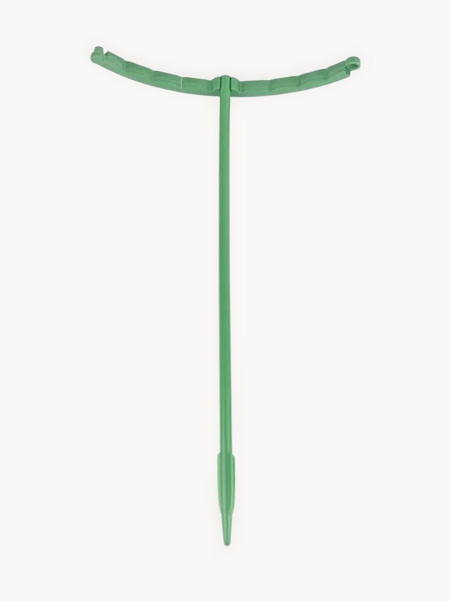 Опора для комнатных растений, полукруглая опора для цветов 25 см, пластик, разборная, зелёная 4 шт