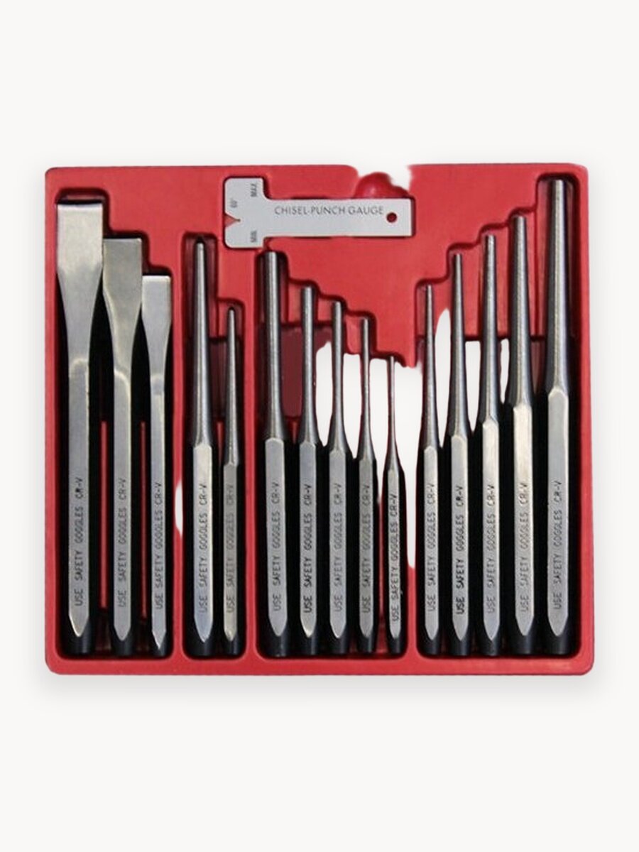Набор зубил и выколоток 15 предметов. JTC-7113