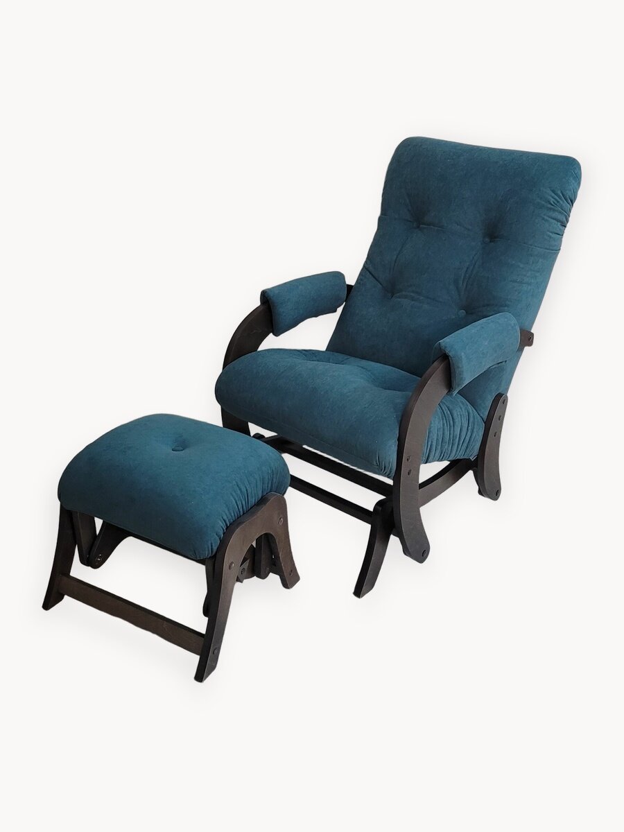 Кресло-качалка Wood Space "Премиум" с пуфом-качалкой, анатомическое, для отдыха и кормления, усиленный каркас