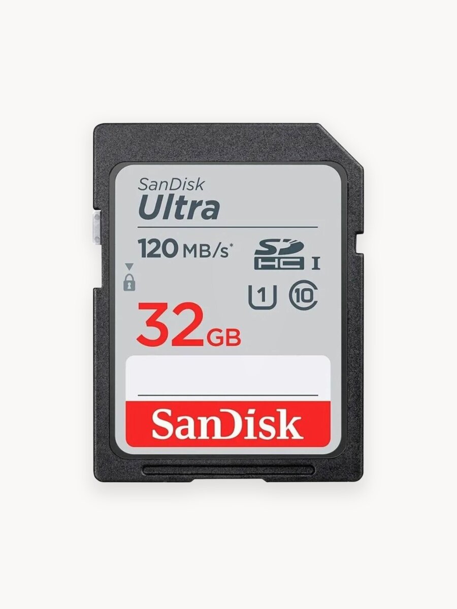 Карта памяти SanDisk Ultra SDHC 32 ГБ 120MB/s Class 10 UHS-I (SDSDUN4-032G-GN6IN)