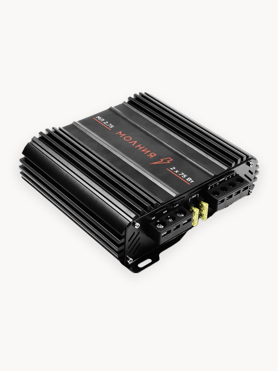 Усилитель урал Молния МЛ 2.75, 2 канала, 112Вт (2Ом)/75Вт (4Ом), режим D