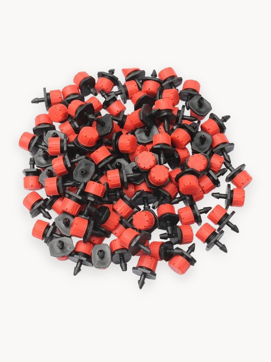 Форсунки (оросители) системы полива, 50 шт, регулируемые, 8 отверстий