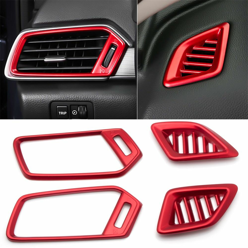 Внутренняя Отделка Крышки Воздухозаборника Приборной панели Переменного Тока Красного Цвета Для Honda Accord 2018-2022