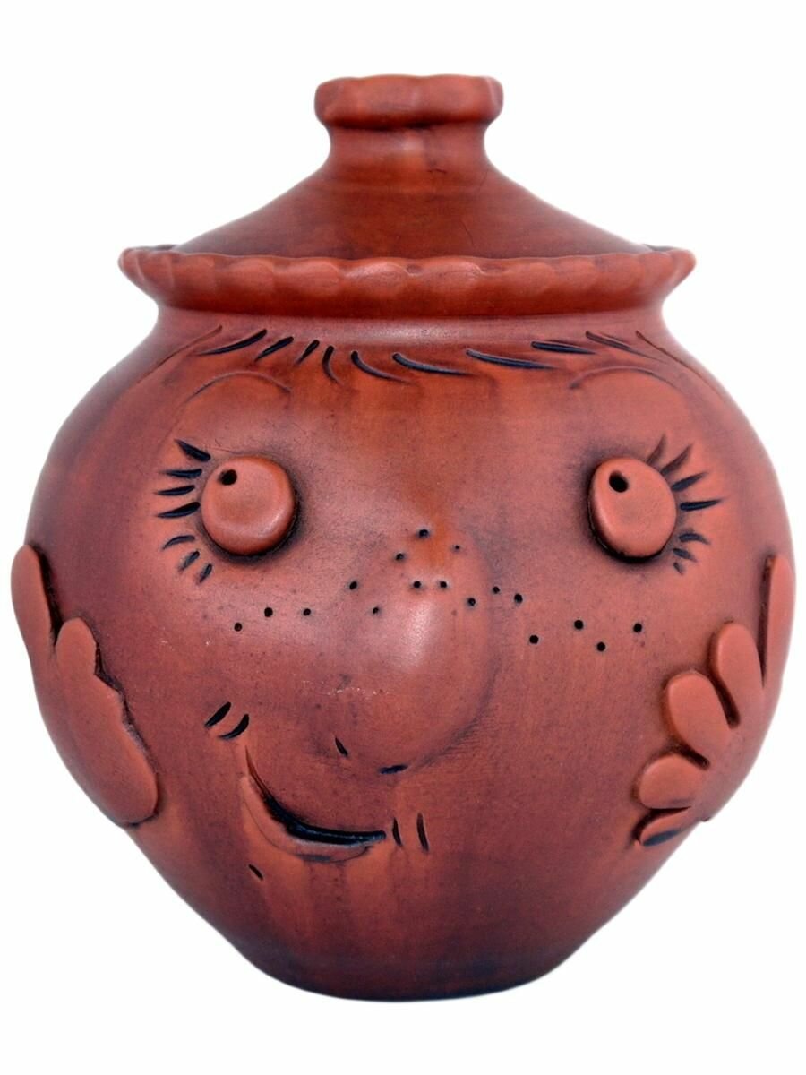 Горшочек для запекания, Кржемелик + глазурь, глина, керамика, ручная работа