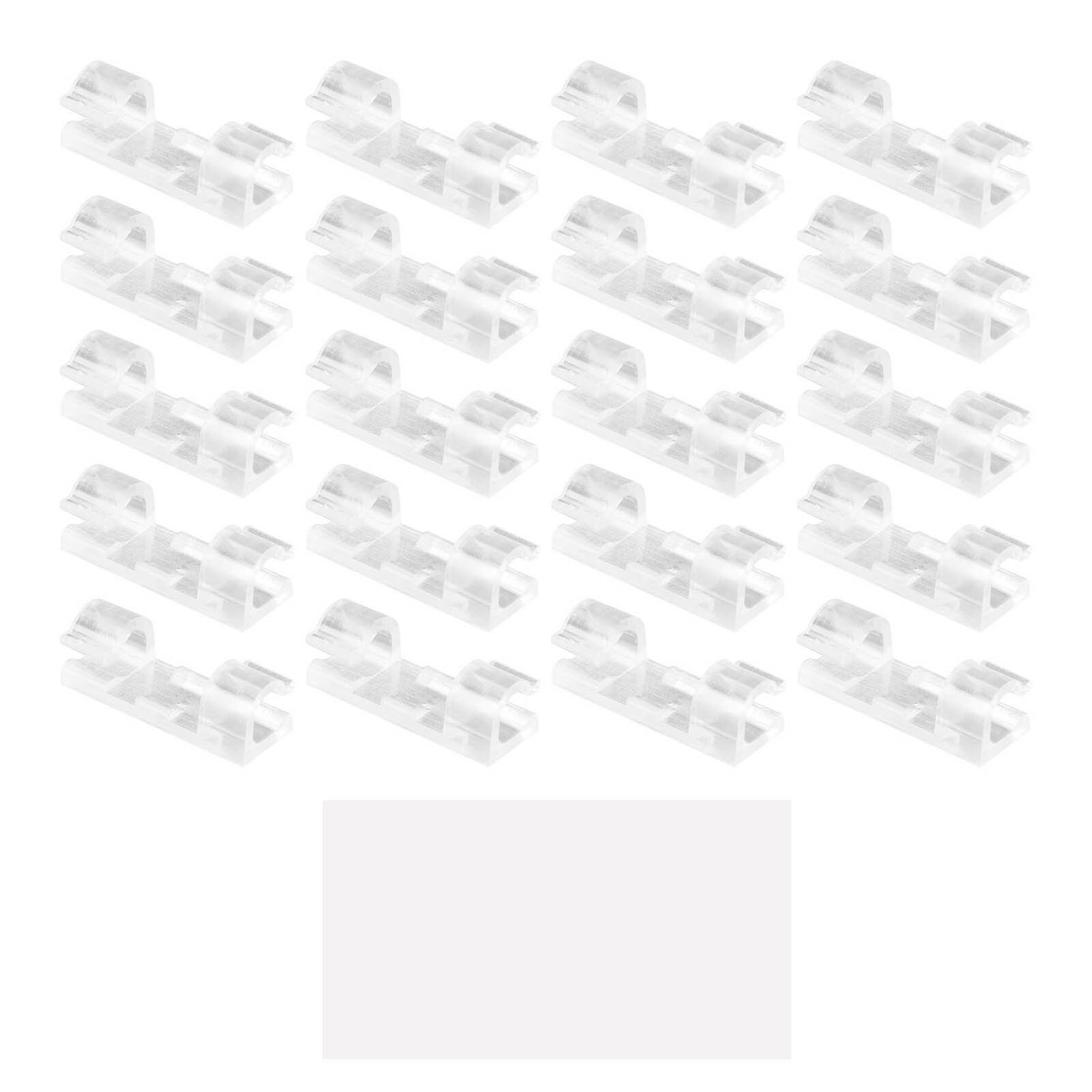 20 шт. зажимов для кабеля, самоклеящийся органайзер для кабеля, портативный держатель для шнура, безгвоздевой зажим для кабеля с двухсторонней лентой для офиса, дома, автомобиля, стола