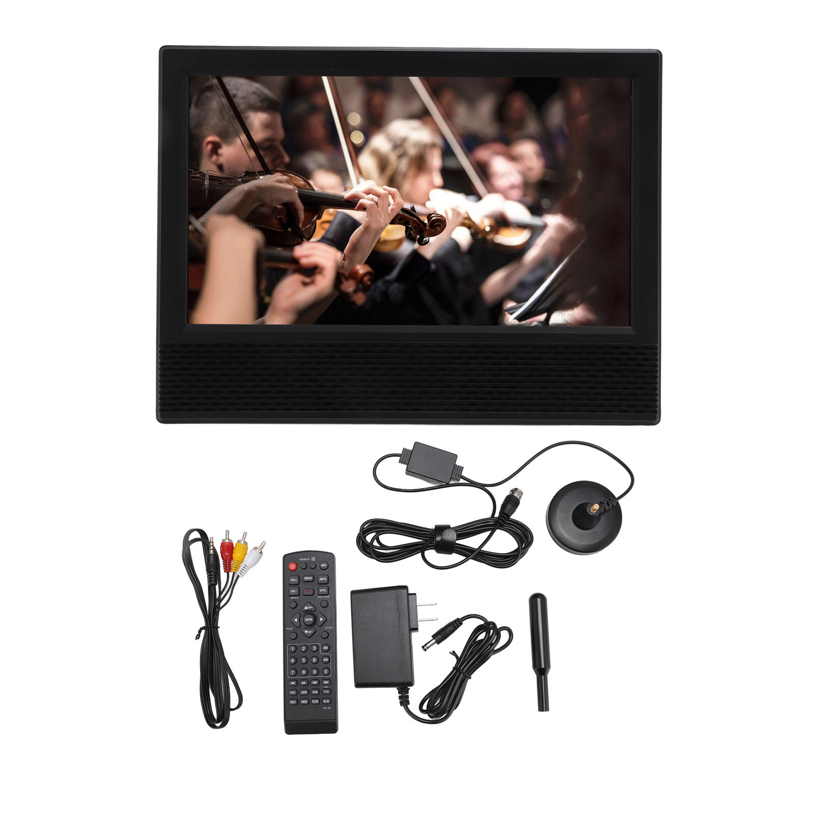 14-дюймовый портативный цифровой ТВ, HD 1366x768, с пультом ДУ, для авто, кемпинга