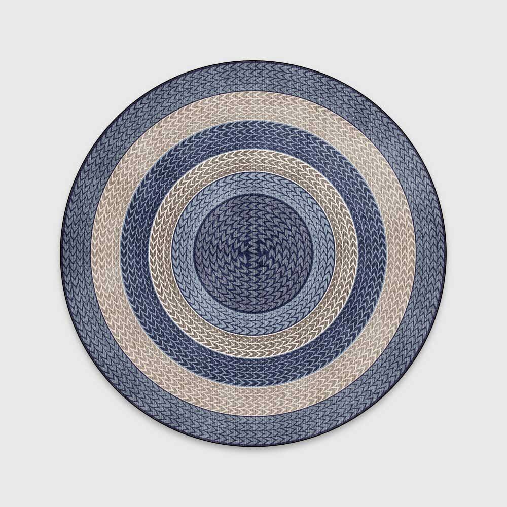 Ретро-американский ковер, круглый, 120 см, можно стирать в стиральной машине