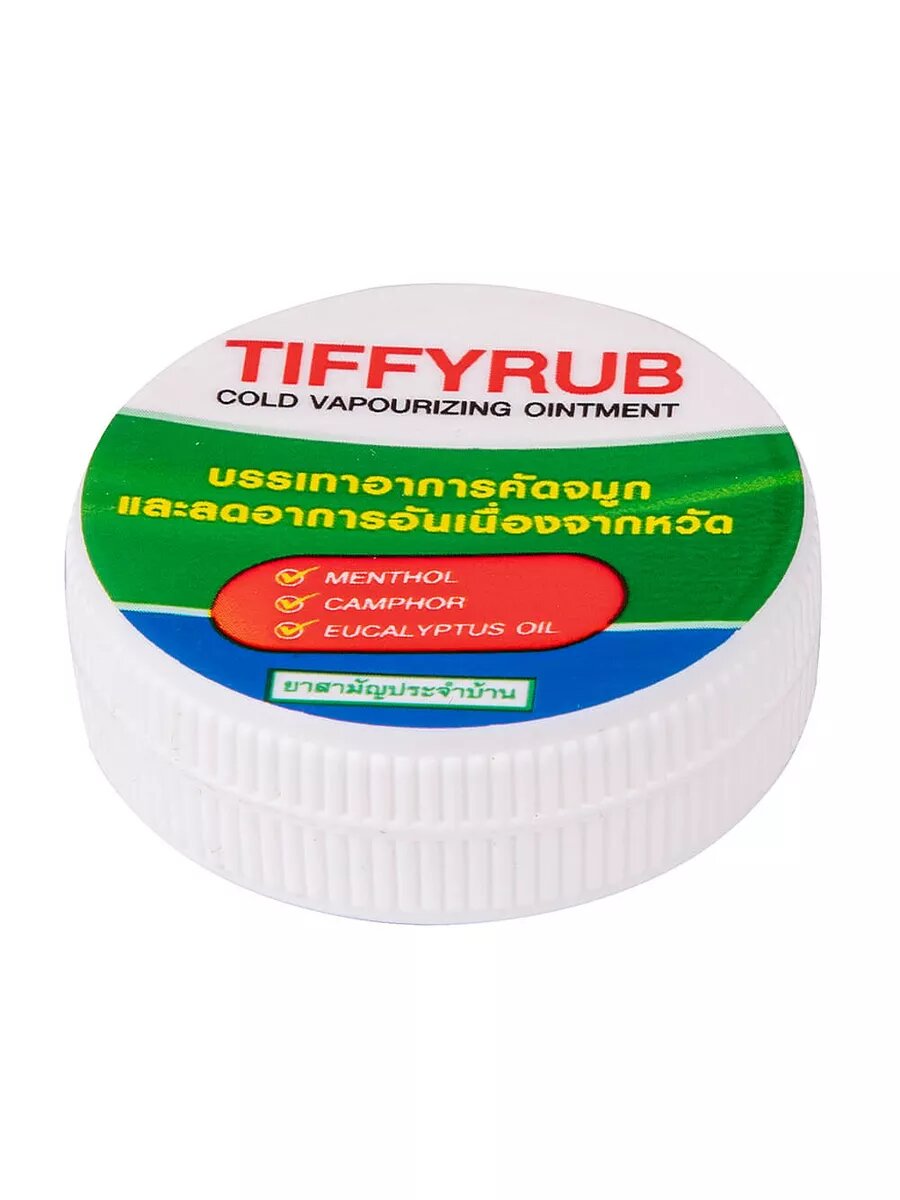 Тайская мазь от простуды и герпеса на основе натуральных экстрактов Tiffyrub, 6 гр