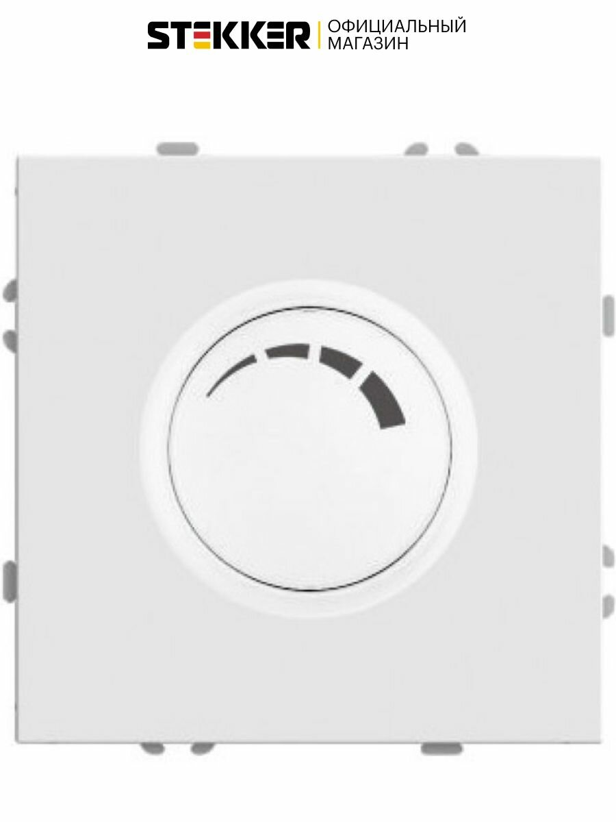 Диммер выключатель встраиваемый, белый фарфор, 500Вт 250В, Stekker RSW10-5106-01 Эмили 49868