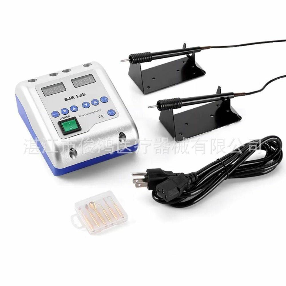 Электрошпатель зуботехнический ручной Wax Knife JT-11 с 2-мя независимыми рукоятками (электрический нож для воска, двухканальный)Предназначен детальной обработки