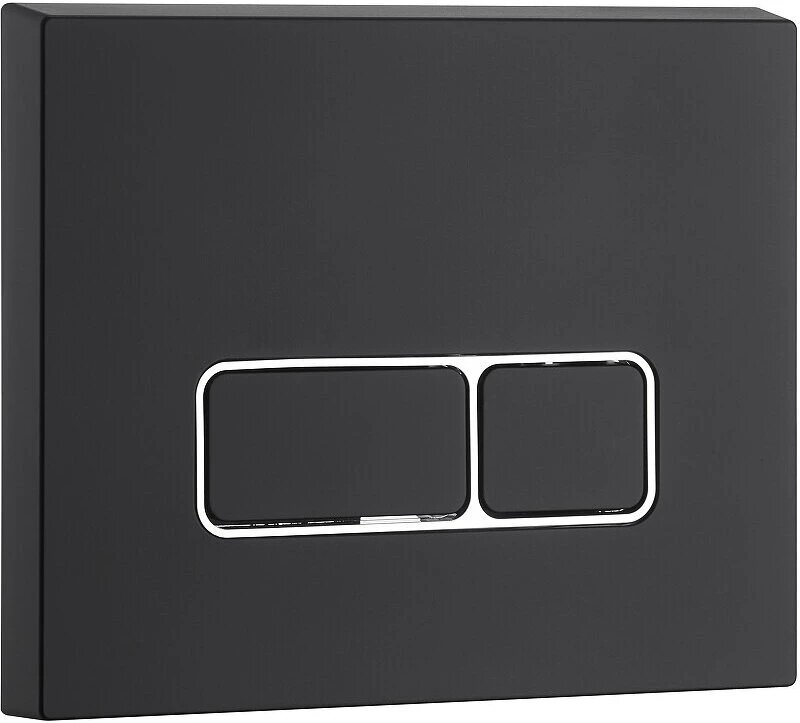 WW MARBERG 410 SE MT-BL Кнопка черная матовая нажимная для инсталляции. Квадратная.