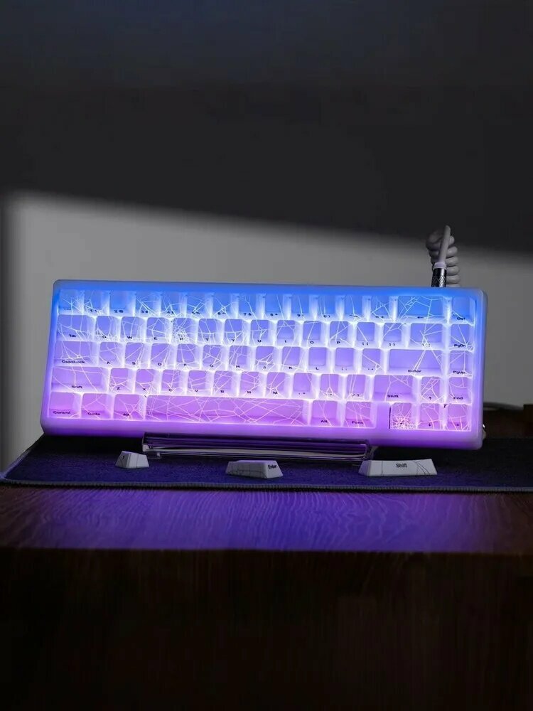 Кейкапы для механической клавиатуры XVX SPIDER WEB 2.0, 118 Keys, White, OEM, IMD