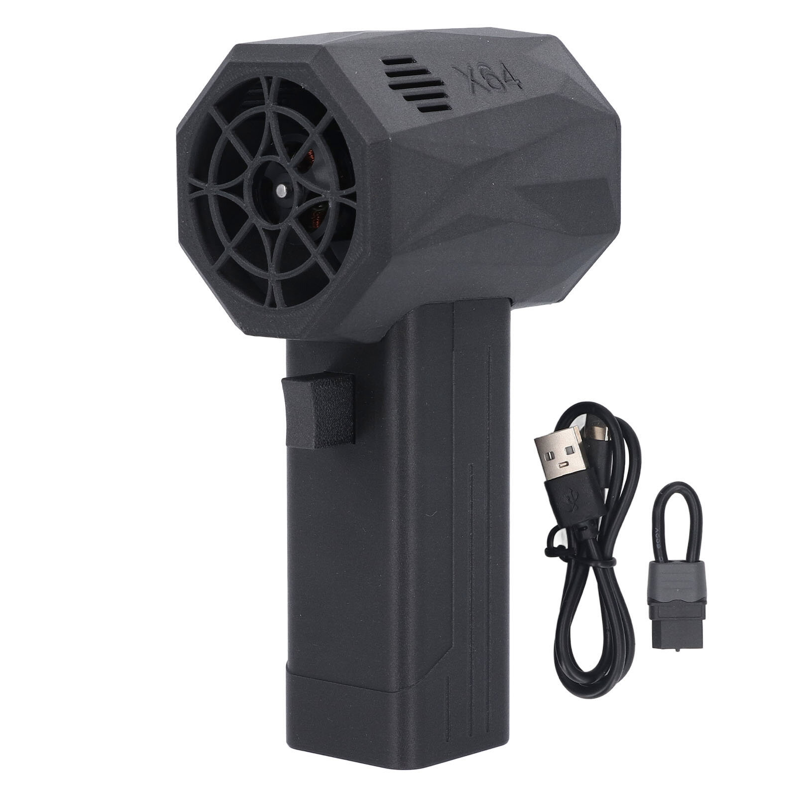 Jet Dry Blower — мини-турбофен для сушки автомобилей, мощный турбовентилятор 22 Вт, быстрая зарядка, скорость 240 км/ч, X64 Pro, 64 мм, черный.