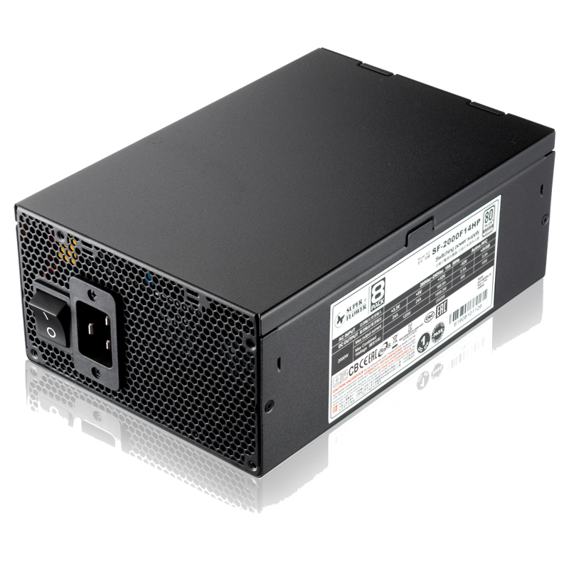 Блок питания блок питания 2000 Ватт/ Power Supply Super Flower Leadex VII, 2000W, ATX, 140mm, 18xSATA, 5xPCI-E(6), 9xPCI-E(6+2), APFC, 80+ Platinum, Full Modular