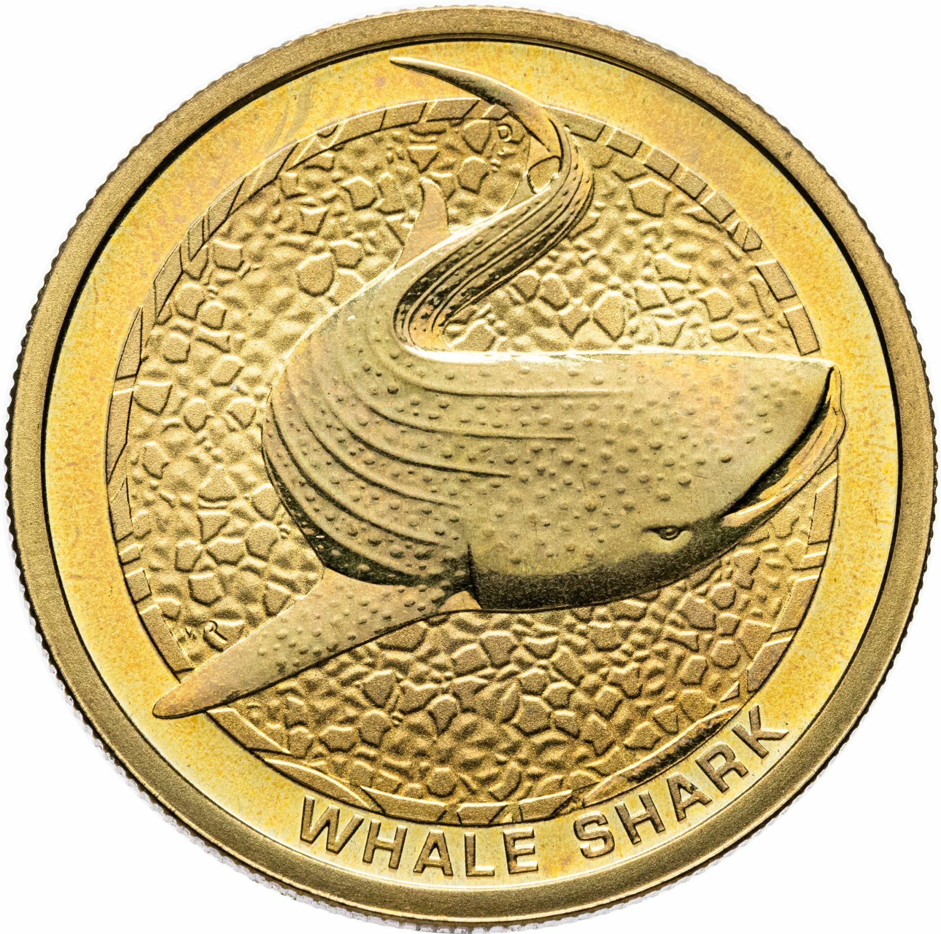 Австралия 1 доллар 2008 "Коренные австралийские животные - Китовая акула", Алюминиевая бронза, в сохранности UNC