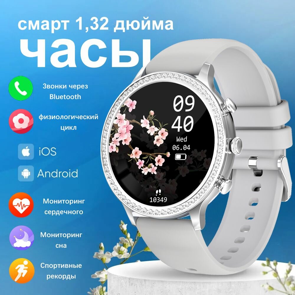 Умные часы для женщин с напоминанием о физиологическом цикле, bluetooth-звонками, мониторингом здоровья