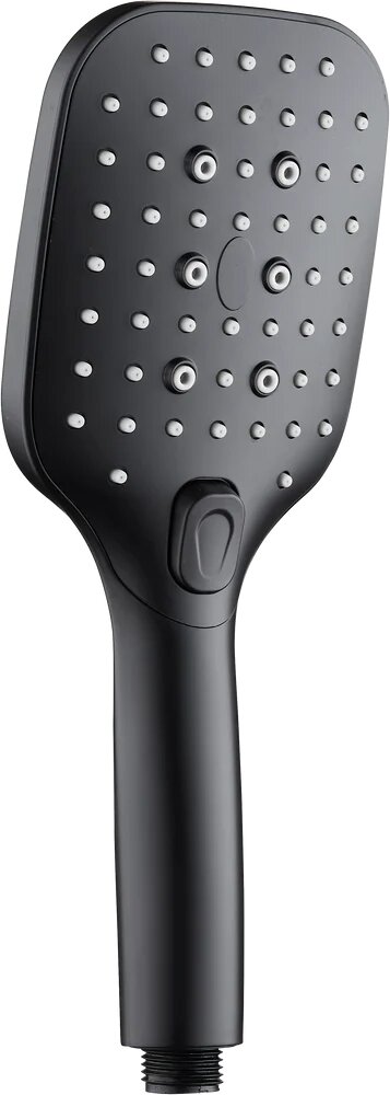 Душевая лейка BOND Cube B07-9788 3 режима, лейка для душа, черная, матовая, прямоугольная