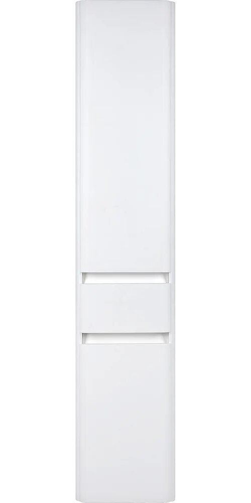 Шкаф-пенал для ванной Style Line Атлантика 35 с бельевой корзиной, подвесной, напольный, 35 см, белый, матовый, с ящиком, с дверками, из МДФ