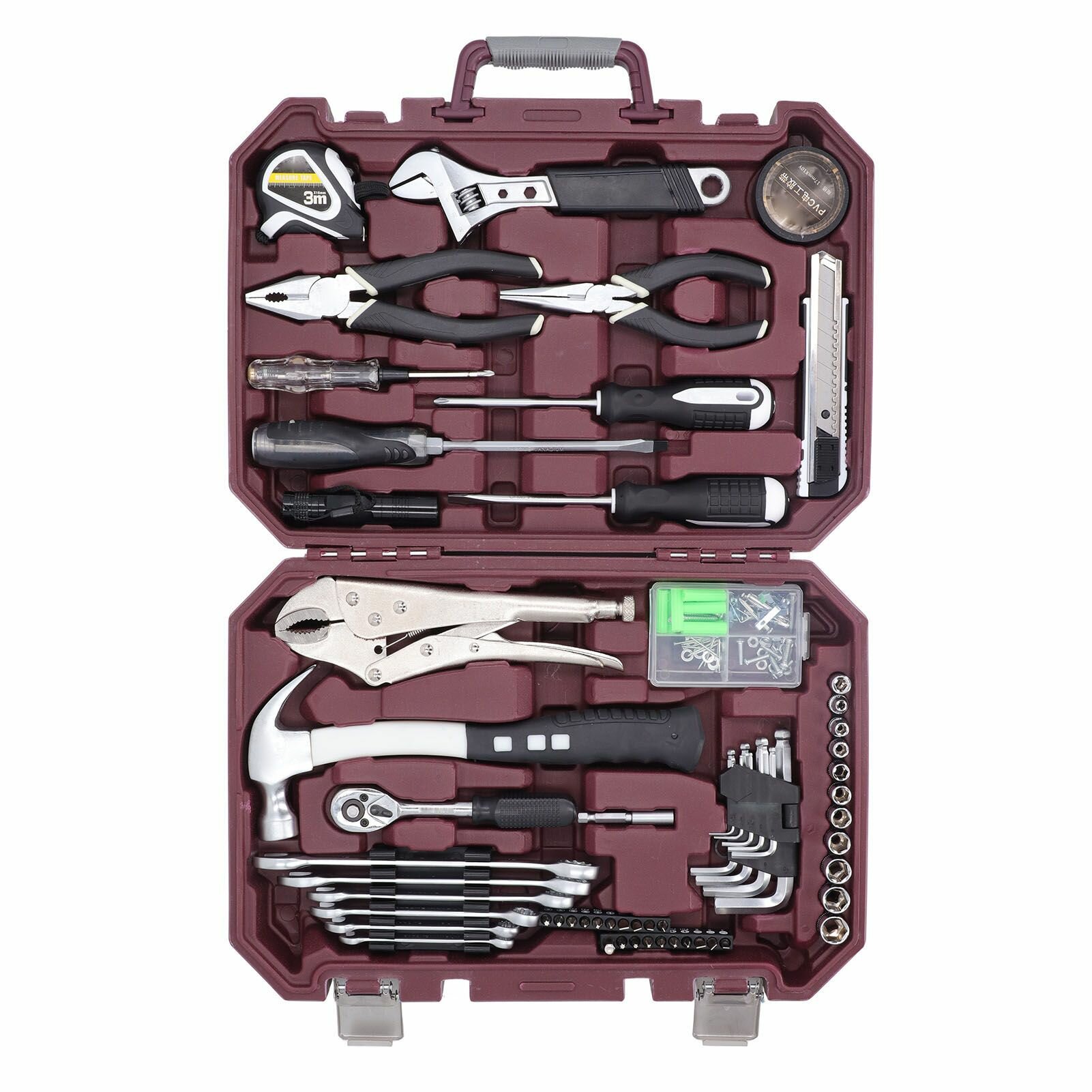 Портативный бытовой набор инструментов с отвертками и гаечными ключами