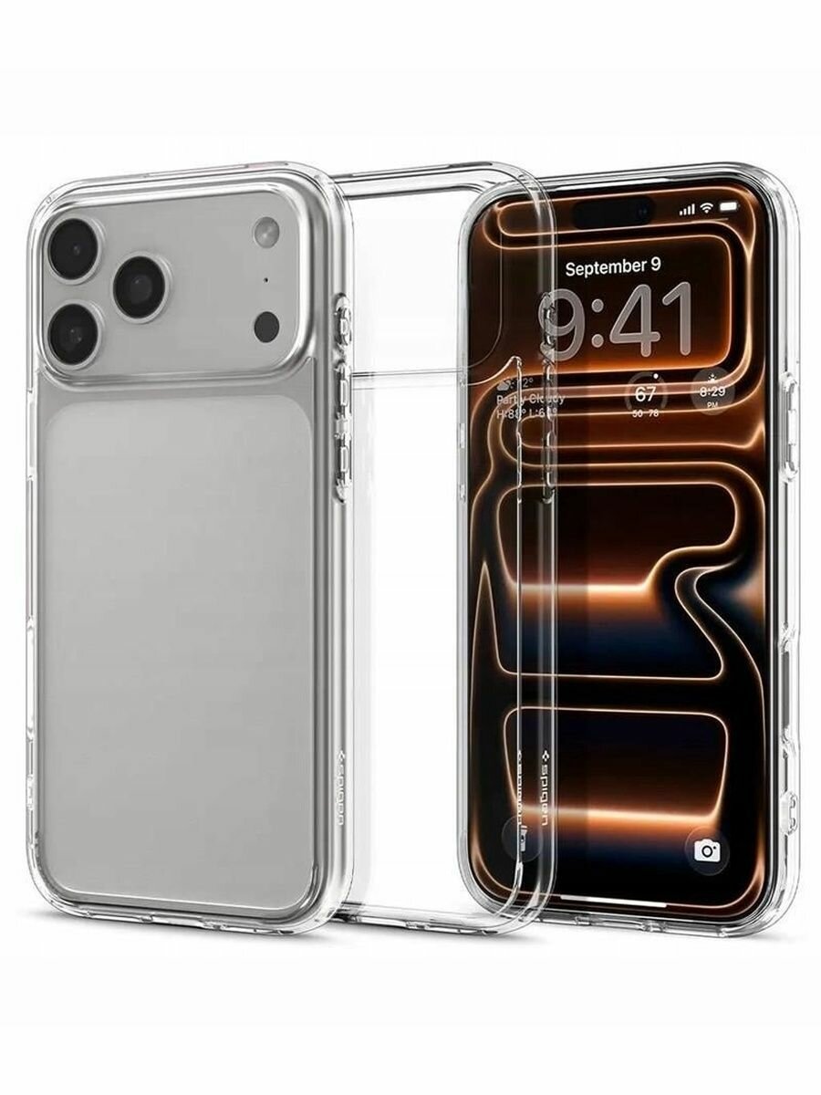Чехол Spigen на iPhone 17 Pro / Айфон 17 Про, Ultra Hybrid (ACS10342), противоударный, бортики для защиты камеры и дисплея