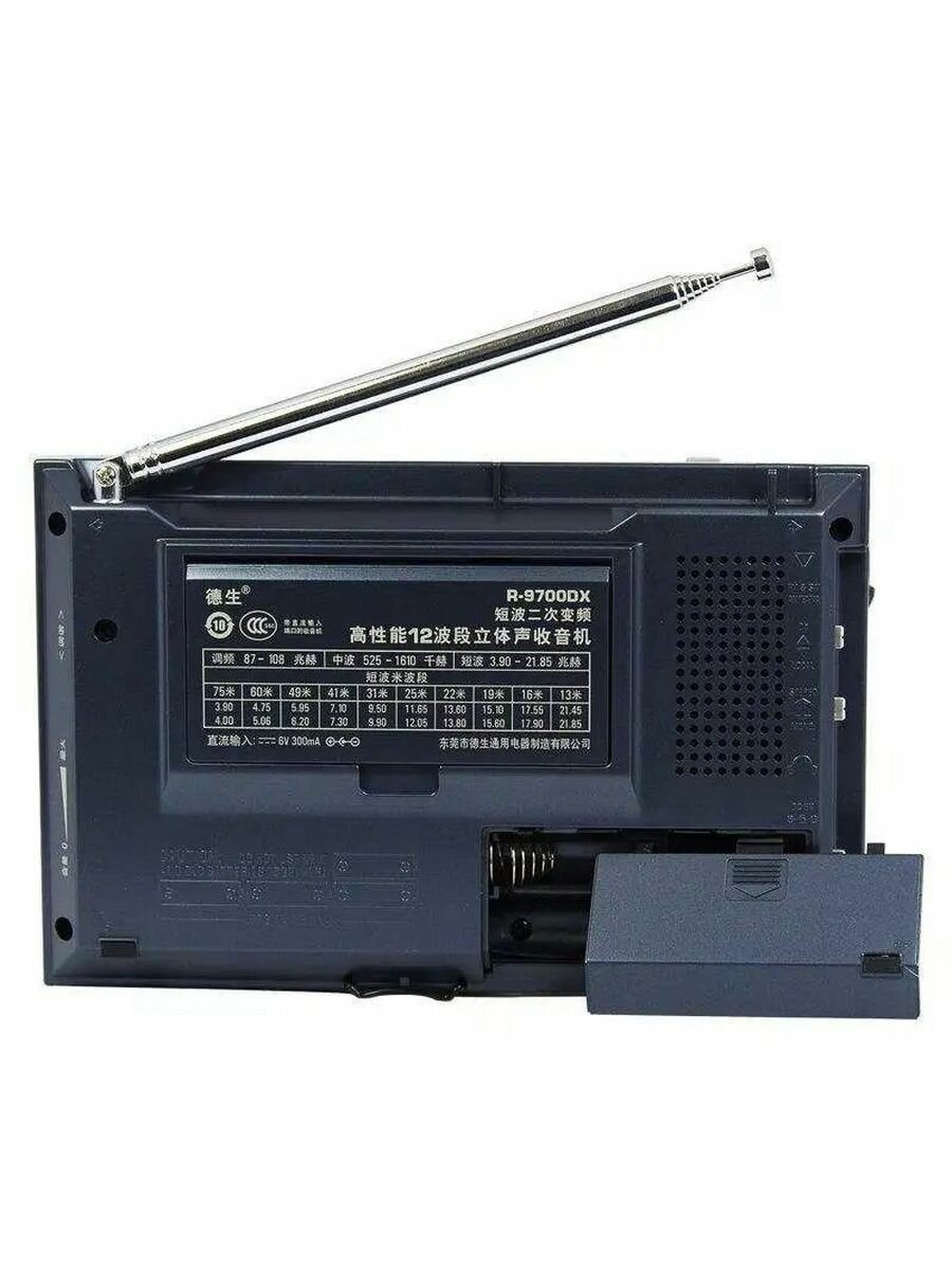 Радиоприемник Tecsun R-9700DX Оригинал: FM/SW/MW, Высокая чувствительность, Мировые диапазоны, Динамик, Портативное радио