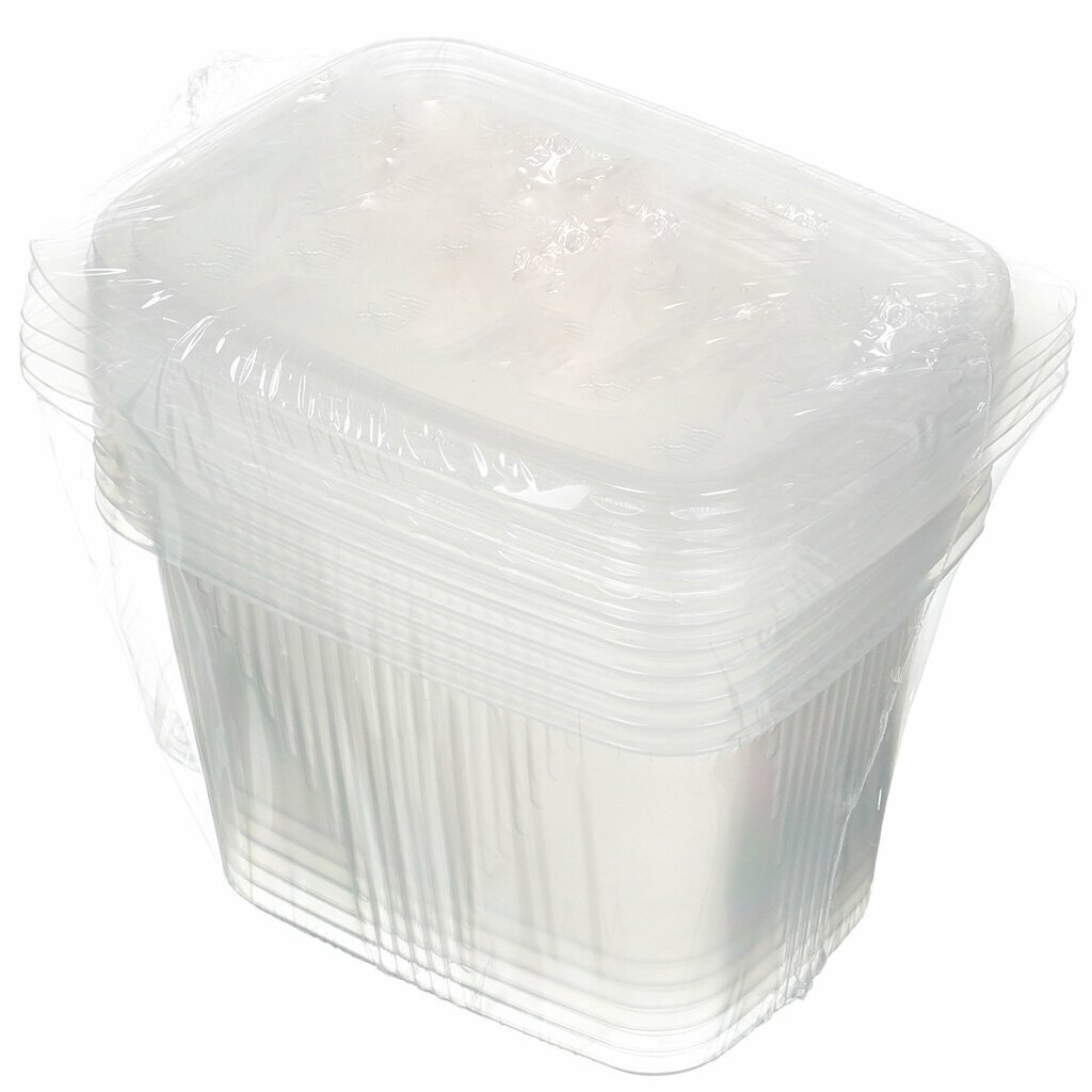 Контейнеры одноразовые Тавра Салатный 350 мл, набор 6 штук для пищи