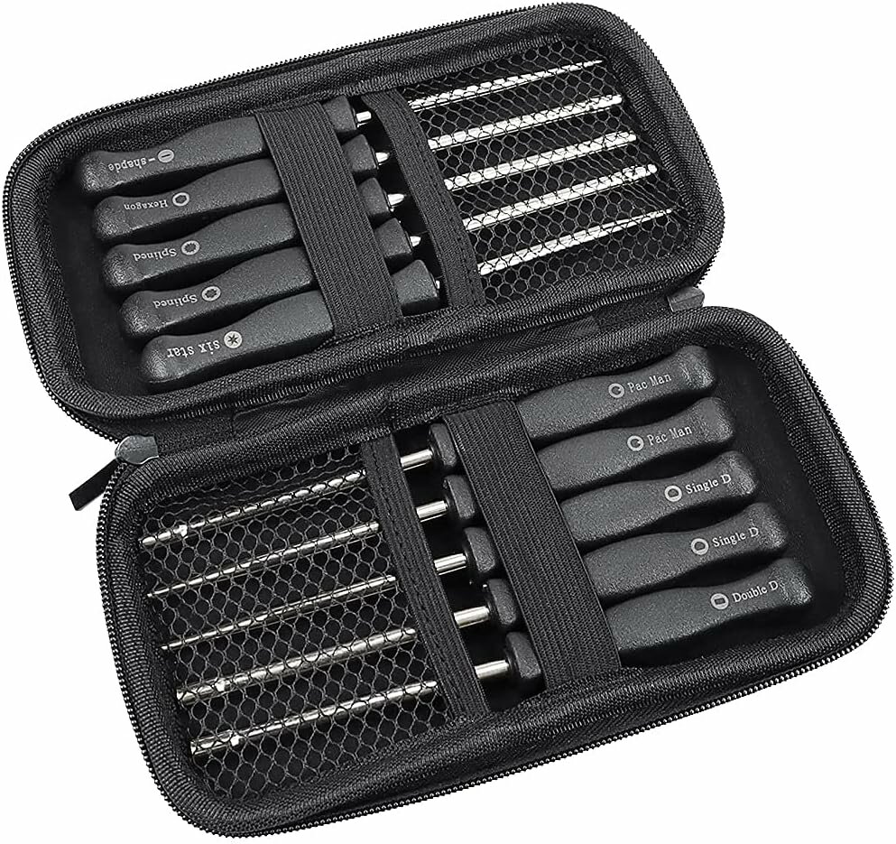 Набор из 10 инструментов для регулировки карбюратора, отвёрток для 2-тактных бензопил, регулировочный инструмент для небольших двигателей Poulan, Husqvarna, MTD, Ryobi, STIHL, Homelite, Troy-Bilt, триммера, бензопилы Weed Eater, чёрный