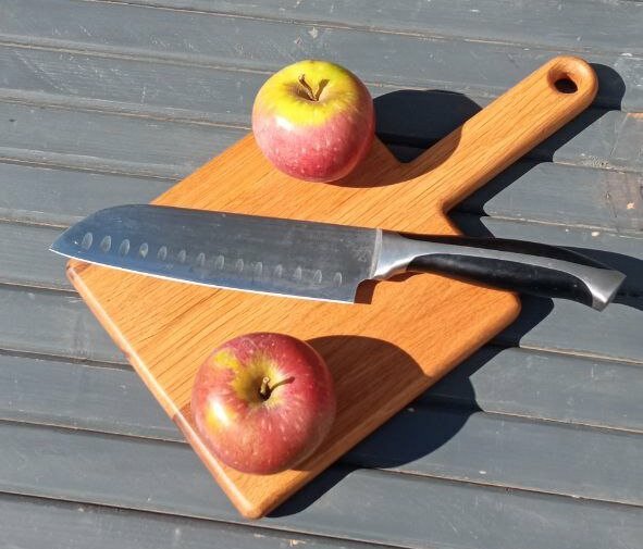 Разделочная доска Мастерская Деревяшка, из дубового массива, двусторонняя, бежевая